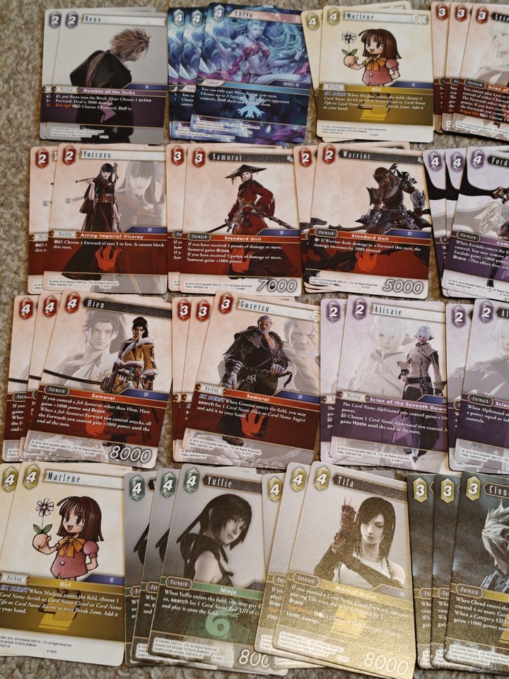 Final Fantasy Opus 8 TCG Bundle Bulk 64 Cards Collection Duplicates ...