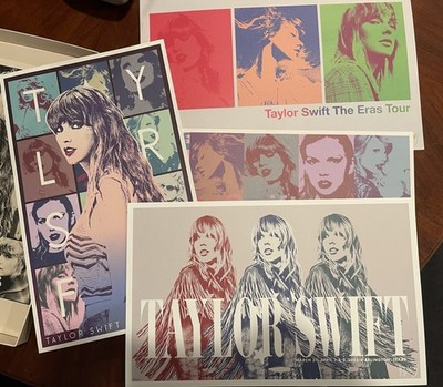 TAYLOR SWIFT THE ERAS TOUR OFFICIAL VIP 4 PIECE ART POSTER SET IN ...