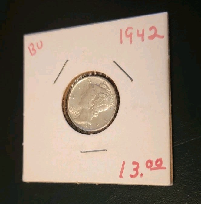 Uncirculated 1942 No Mint Mark Silver Mercury Dime | eBay