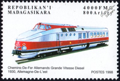 German Railways/DR-Baureihe Class VT 18.16 High Speed Diesel DMU Train ...