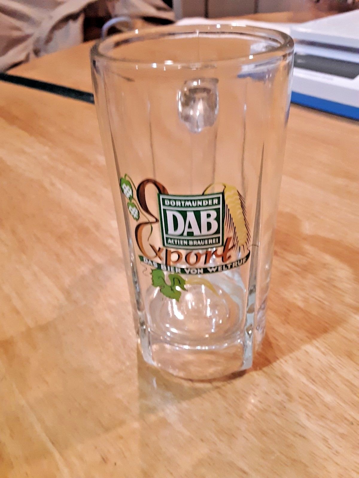 DAB EXPORT DORTMUNDER ACTIEN BRAUEREI GLASS BEER MUGS 10oz 5-1/4" Tall ...