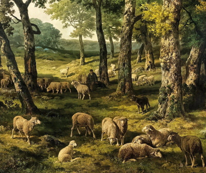 Sheep Flock Painting