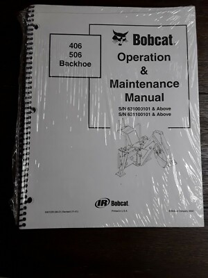 Bobcat 406 506 Backhoe Operation & Maintenance Manual | eBay