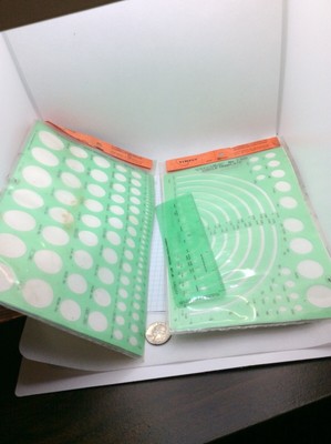 TIMELY Professional, Vintage, RARE Template Stencil Set. Circles, Road ...