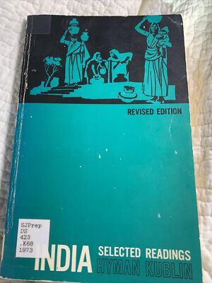 India Selected Readings by Hyman Kublin Paperback 1973 | eBay