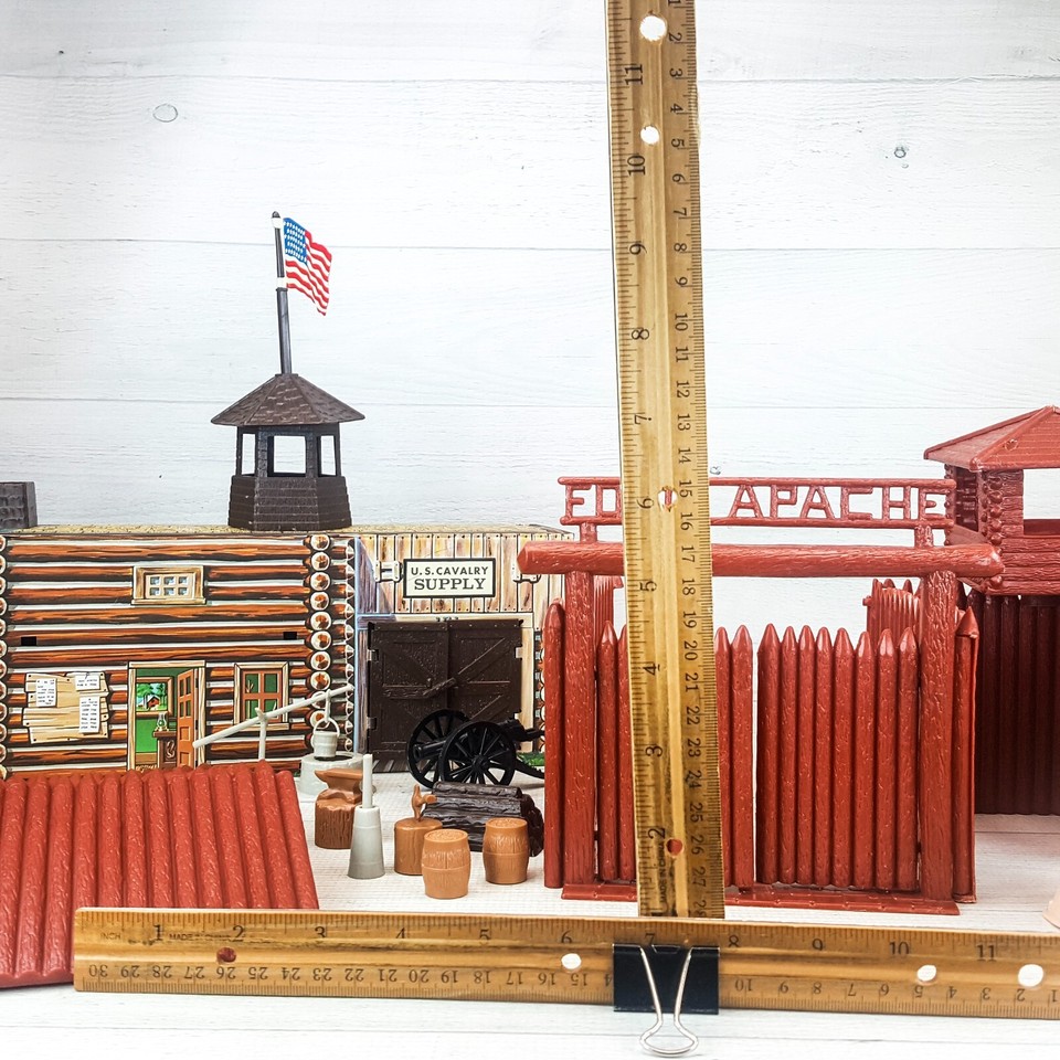Marx Fort Apache Stockade Calvary Partial Playset Tin & Plastic Toy ...
