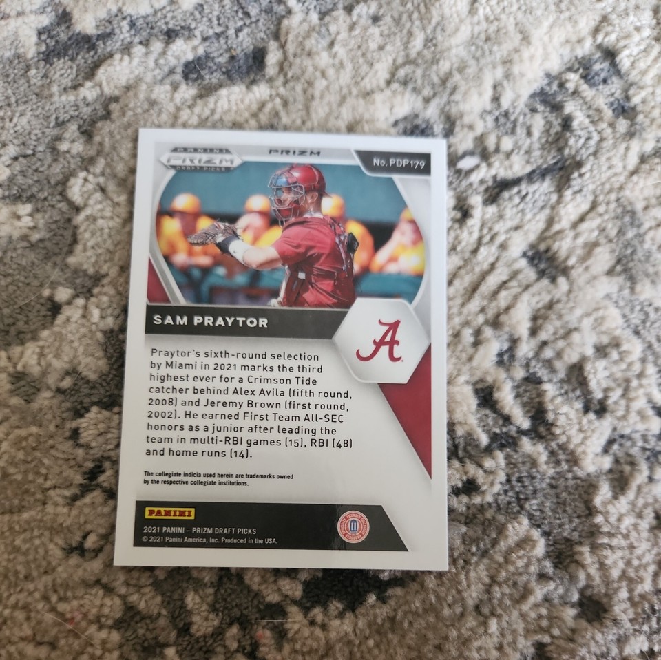 2021 Panini Prizm Draft Picks Sam Praytor PINK Velocity Prizm #179 ...