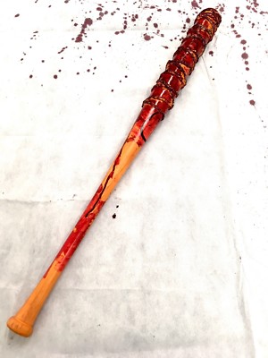 BLOODY LUCILLE Baseball Bat Prop Replica BARBED Wire Halloween Weapon ...