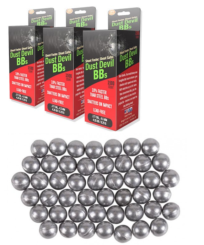 Air Venturi Dust Devil BB's .177 / 4.5mm Lead Free BB Ammo Balls 4.35gr ...