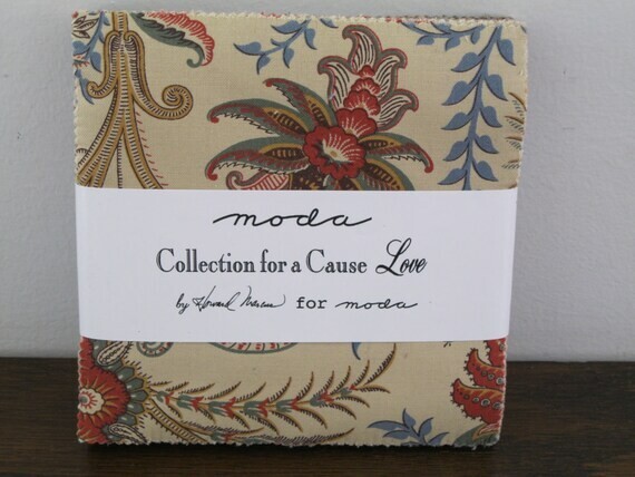 Collection for a Cause LOVE fabric moda 5" charm Squares NEW | eBay