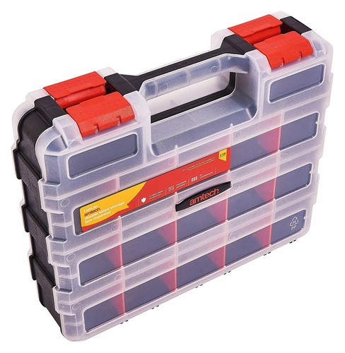 DOUBLE SIDED STORAGE CASE COMPARTMENT FISHING LOCKSMITH 34 SECTION ...