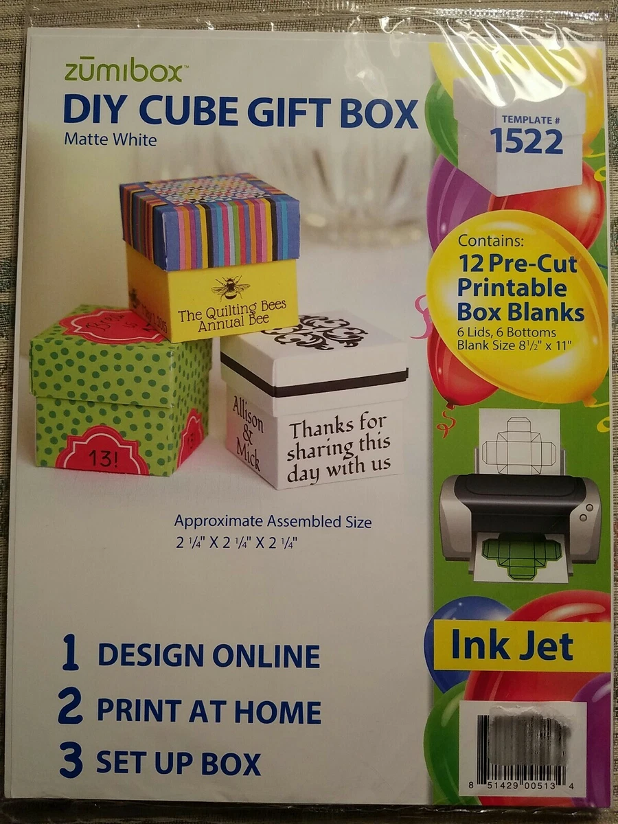 Cube Box With Lid Template