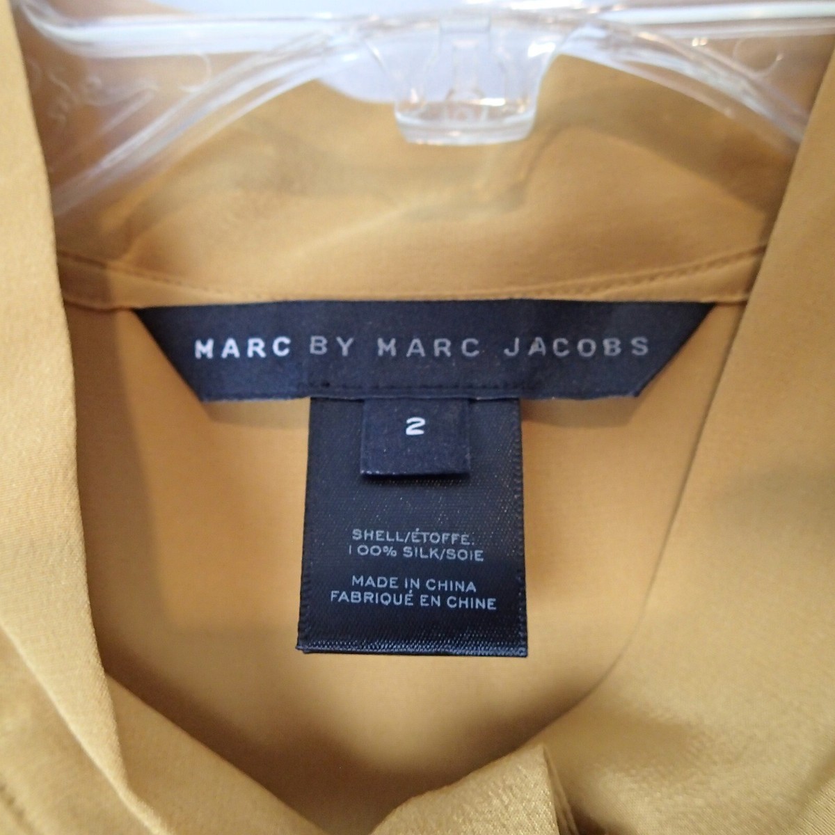 Marc Jacobs Silk top Shirt Neck Tie Blouse Top 2 mustard Marc Jacobs Silk top Shirt Neck Tie Blouse Top 2 mustard