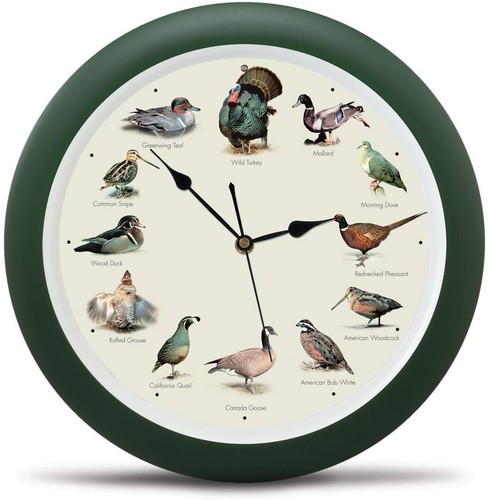 Singing Wild Game Birds of North America Hunting Wall Sound Clock, 13 ...