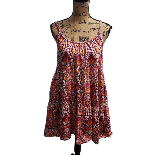 Old Navy Sundress Sleeveless Tiered Casual Summer Dress Floral Print M ...