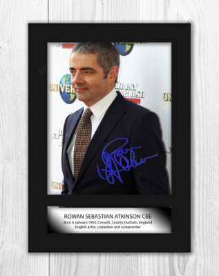 Rowan Atkinson (1) A4 signed mounted photograph picture poster. Choice ...