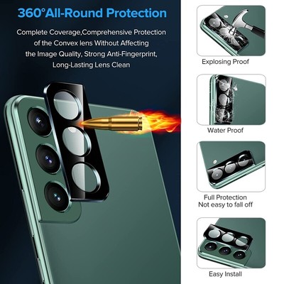 For S22 Camera Lens Protector Camera Protector Tempered Glass Camera ...