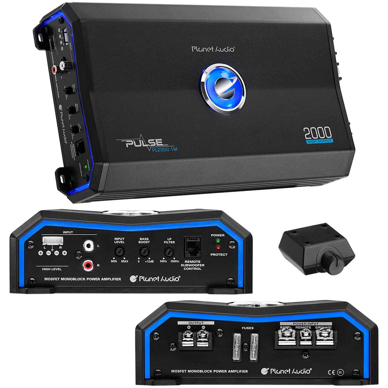 PLANET AUDIO PL2000.1M 1-CHANNEL 1500W RMS PULSE SERIES MONOBLOCK ...