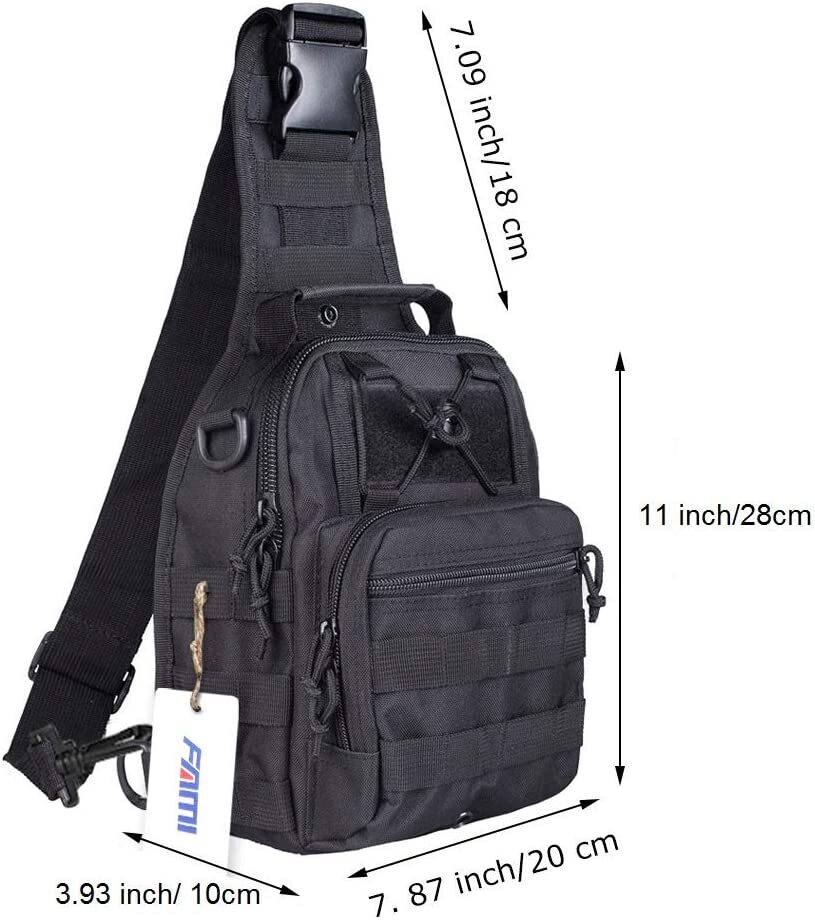 Tactical Military Crossbody Mens Shoulder Bag Chest Pack Camping Hiking ...