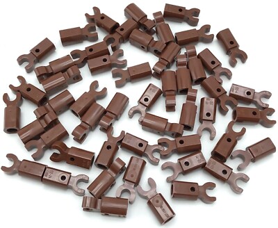 Lego 50 New Reddish Brown Bar Holder with Clip Pieces | eBay