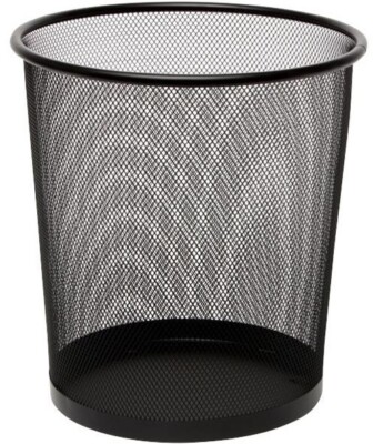 Metal Waste Paper Bin For Office Home Bedroom Metal Mesh Round Rubbish ...