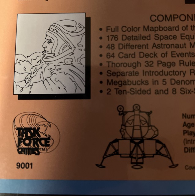 Task Force Games Liftoff Race Moon Fritz Bronner in Shrink 1989 for ...