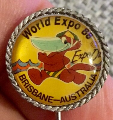 WORLD EXPO 88 EXPO OZ Surf Life Saver Enamel Metal Lapel Pin Badge A6 ...