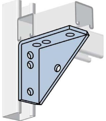 Unistrut 90-DEGREE BRACED FITTING UNIP2484 102x102mm Zinc Plated Steel ...