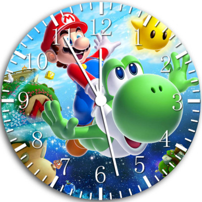 Super Mario Yoshi Frameless Borderless Wall Clock Nice For Gifts or ...
