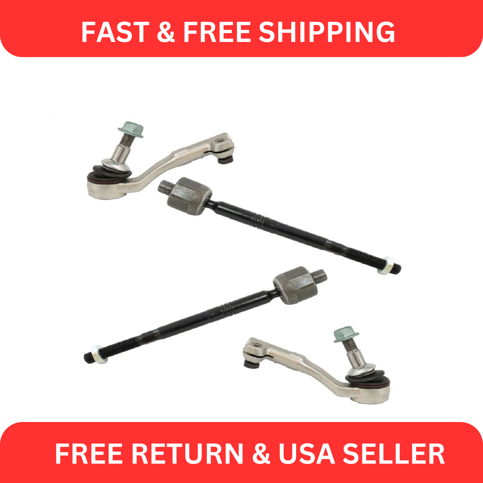 Front Inner Outer Tie Rod Rack End Set Kit 4pc for BMW RWD F22 F23 F30 ...