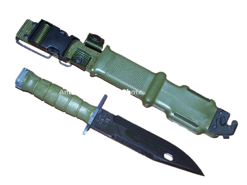 Vintage Knife Bayonet M9 OKC Ontario Knife Company & Scabbard Genuine ...