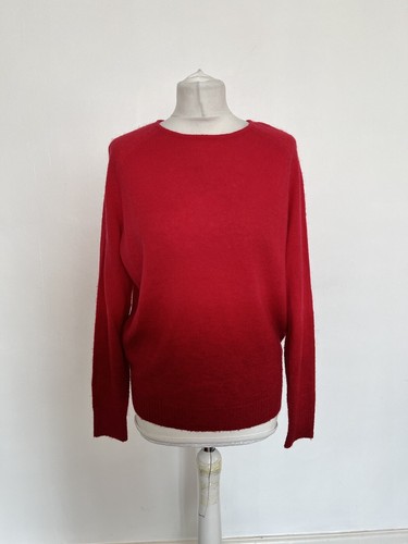 Phase Eight Jen Mohair Wool Blend Dip Dye Jumper Red Size S Excellent ...