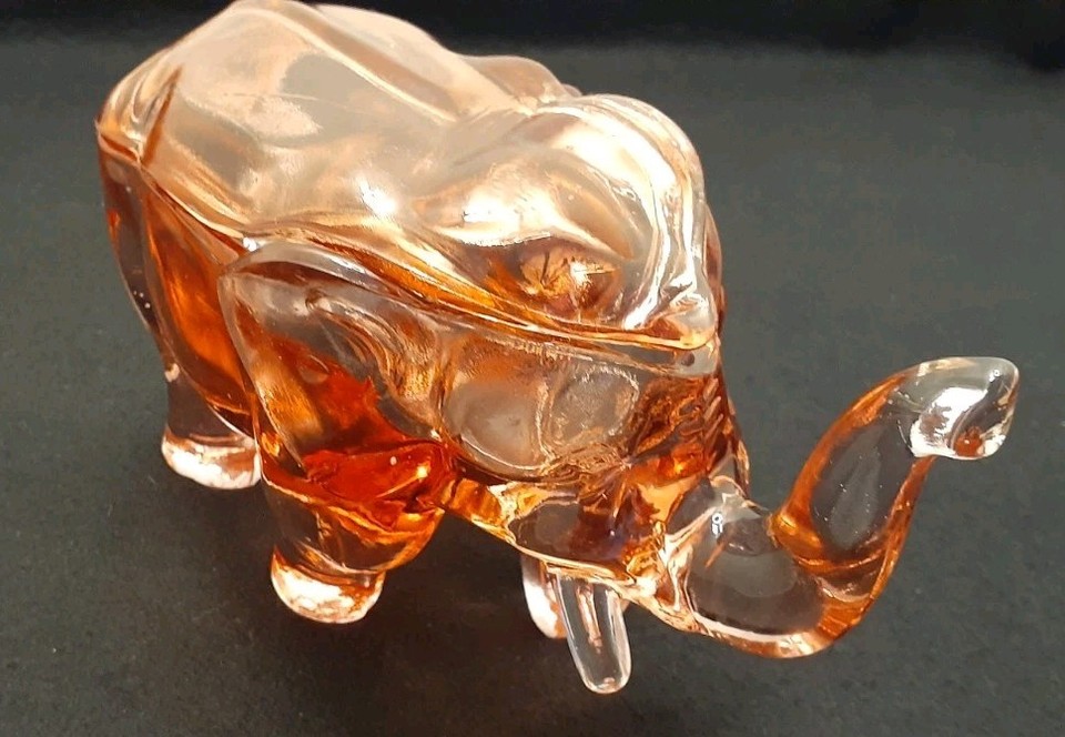 Rare Co-Operative Flint Glass Co. Pink Elephant Candy Dish – Depression ...