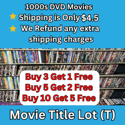 DVD Pick & Choose Movie Title Lot (T) Flat Rate Shipping Free DVDs with ...