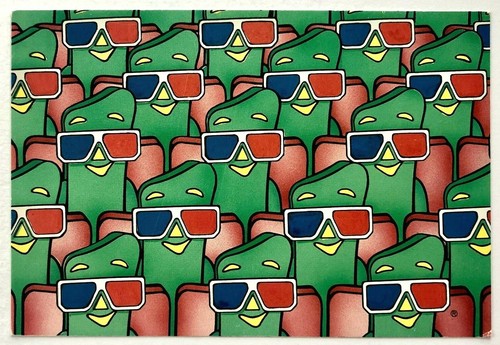 1986 Gumby 3D Movie Glasses Theatre Seating Ad Promo Postcard Art ...