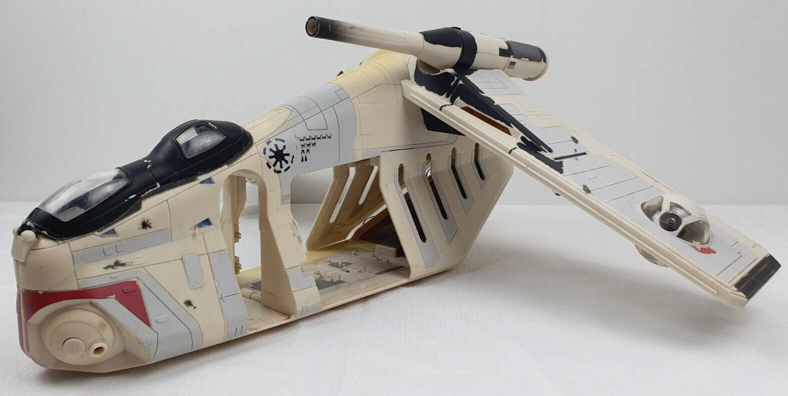 Star Wars Republic Gunship Black Command Gunship Clone Wars 2003 Hasbro ...