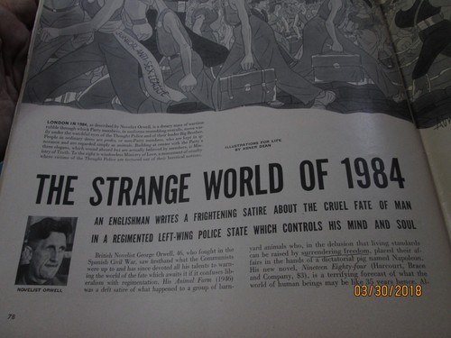 GEORGE ORWELL 1984 LIFE MAGAZINE 1949 July 4 BIG BROTHER STUDEBAKER ...