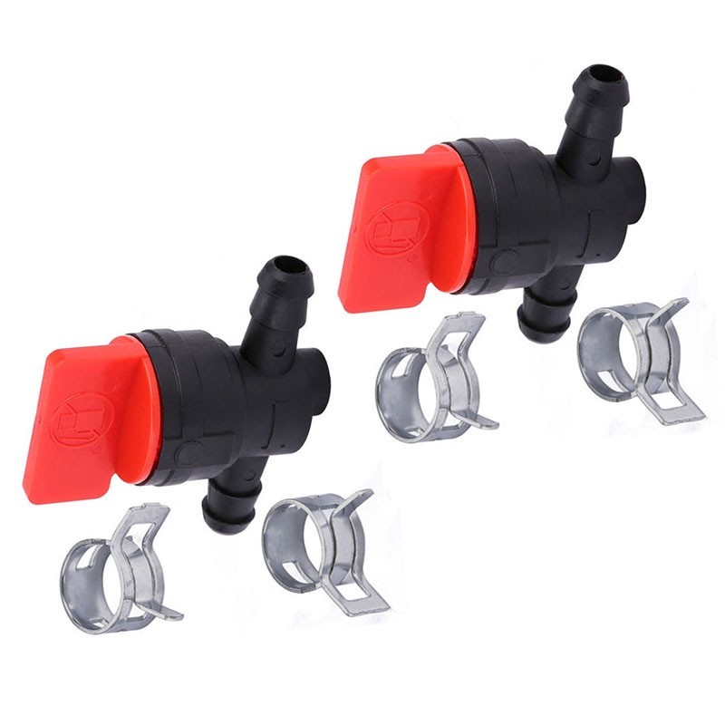 2pcs 1/4 In-Line Straight Fuel Gas Cut-Off/Shut-Off Valves Engine ...