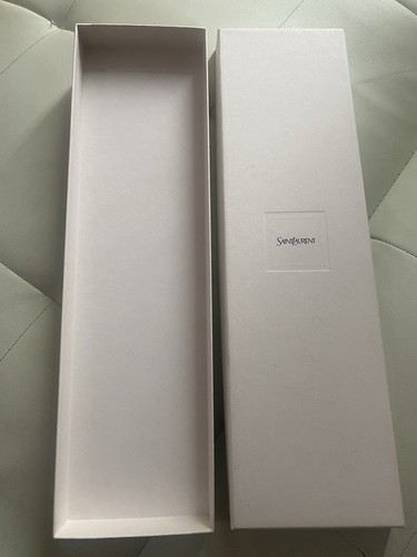 YSL Saint Laurent Empty Gift Storage Box Long 14.5X3 New White | eBay