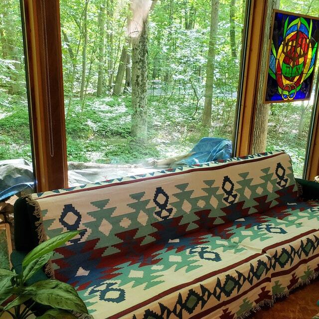 S-XLarge Indian Tribal Navajo Sofa Throw Blanket Aztec Cotton Picnic ...