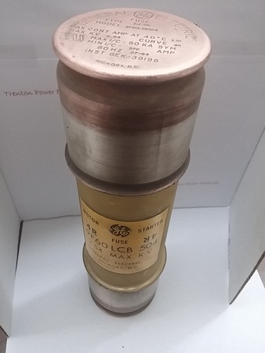 GENERAL ELECTRIC GE MOTOR STARTER FUSE 9F60LCB504 2.54 MAX KV 4R FUSE ...