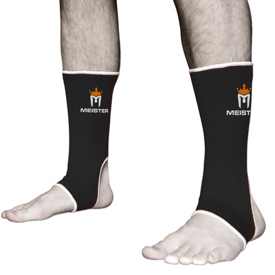 ADULT BLACK MMA ANKLE SUPPORTS - MEISTER Muay Thai Compression Kick ...