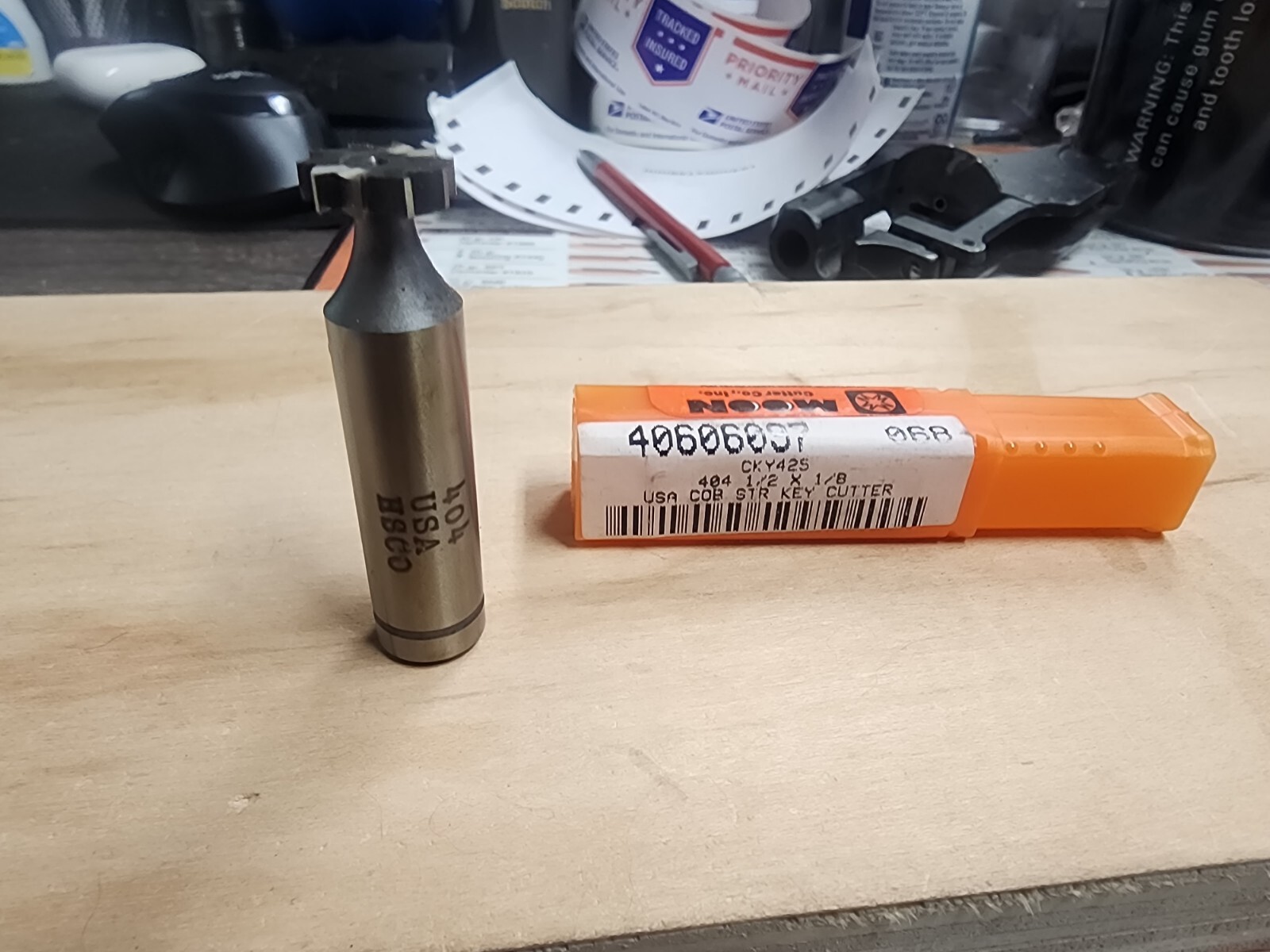 1/2" Diameter, 1/8" 10T Cobalt KeySeat Cutter 404 Moon Cutter CKY425 ...