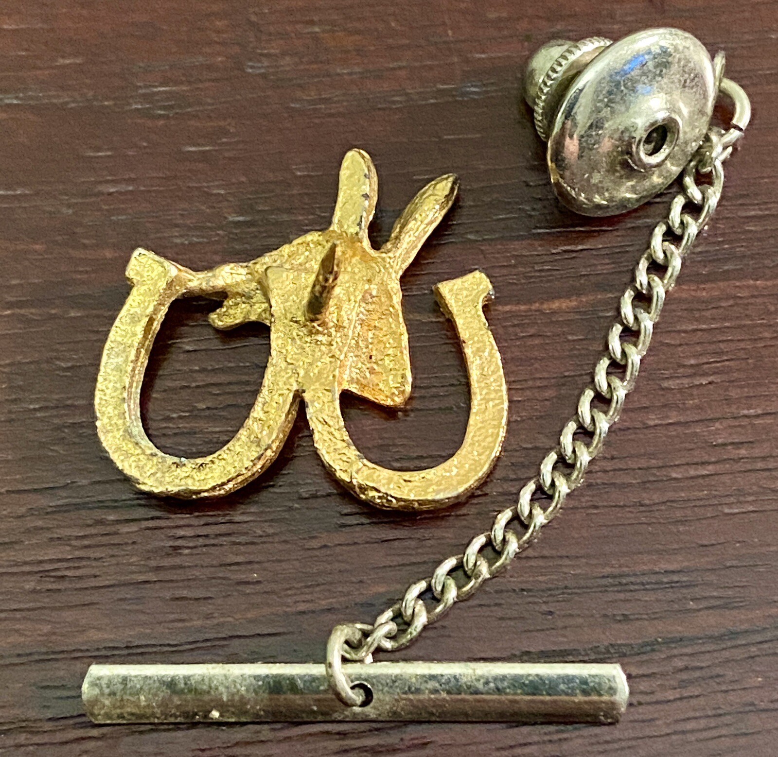 Vintage 1968 Democratic Jackass Donkey Lucky Horseshoe Tie Tack Pin ...