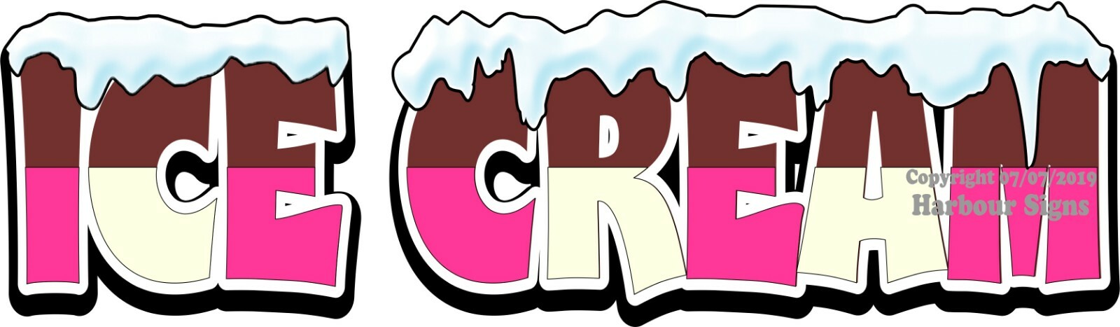 Ice Cream Letters DECAL Food Truck Concession Sticker (Choose Your Size ...