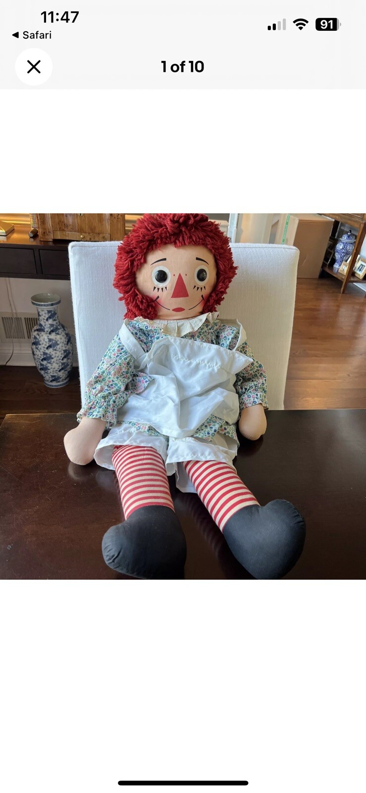 Rare The Original Raggedy Ann Doll Americas Folk Doll 31 1/2 Inches | eBay
