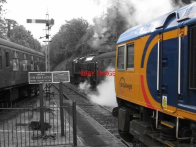 PHOTO GBRF CLASS 66752 WITH STEAM LOCO 850 "LORD NELSON" DEPARTING ...