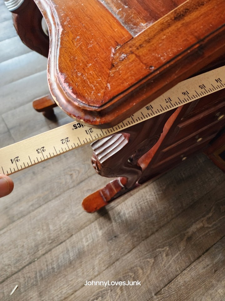 Antique Davenport Desk Solid Walnut Hand Carved Legs All Drawers Work ...