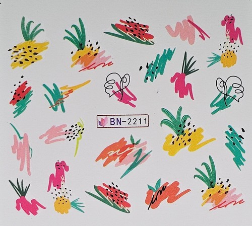 Nail Art Water Decal Transfer BN-2211 Assortment of fruit theme Sticker ...