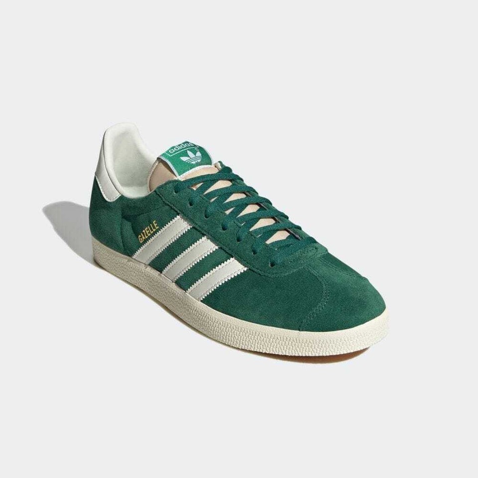 adidas Originals GAZELLE GY7338 Dark Green Off White Cream White | eBay